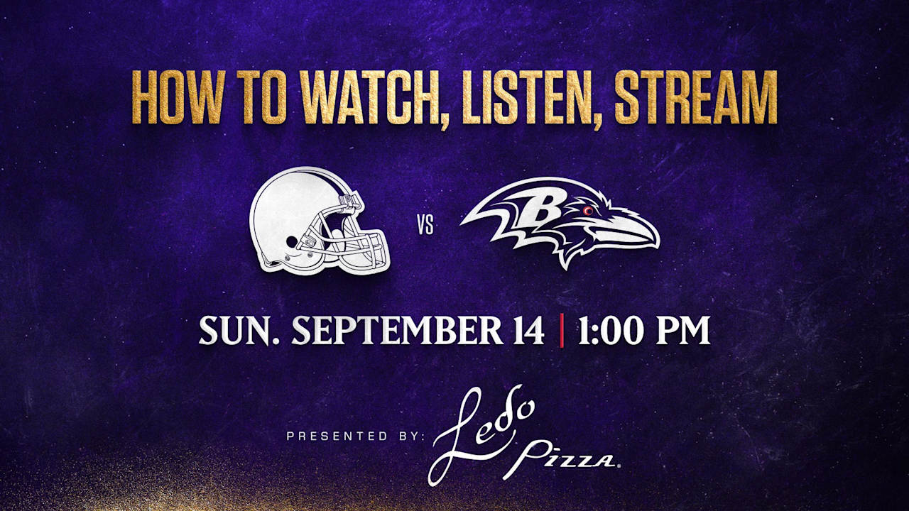 How to Watch, Listen, Live Stream Ravens vs. Browns, Week 2