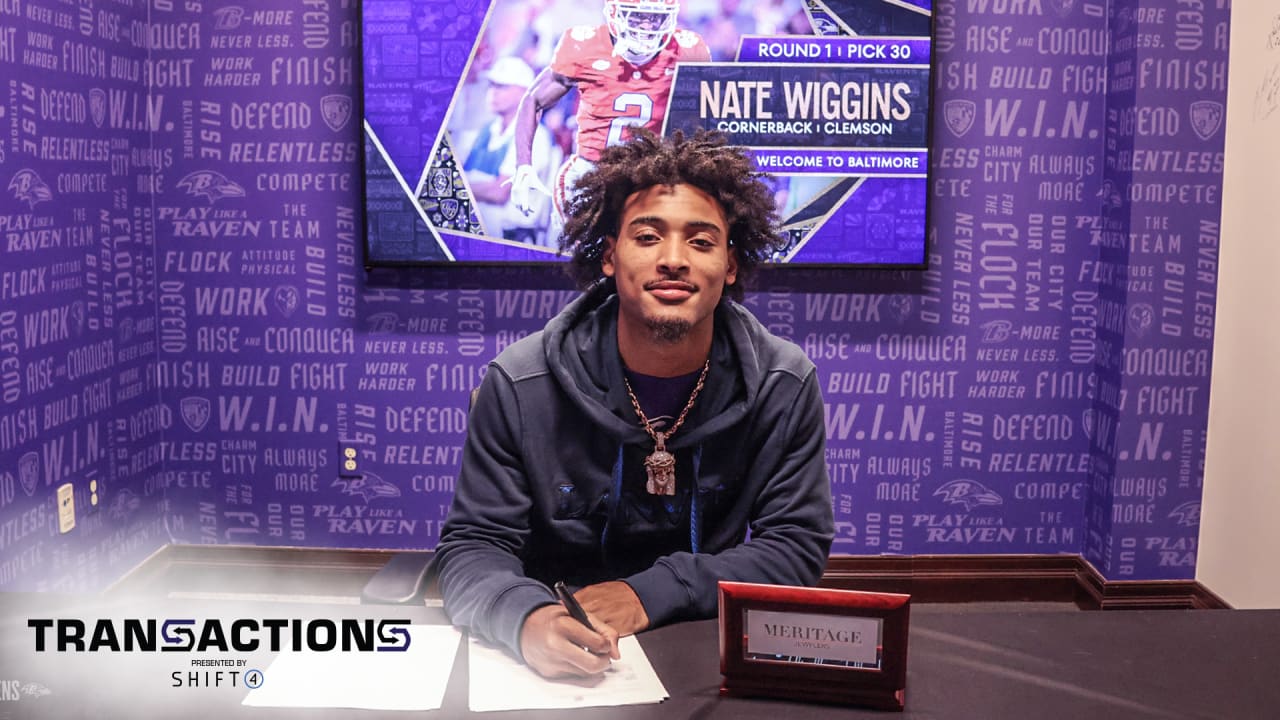 Nate Wiggins, Five Ravens Sign Rookie Contracts