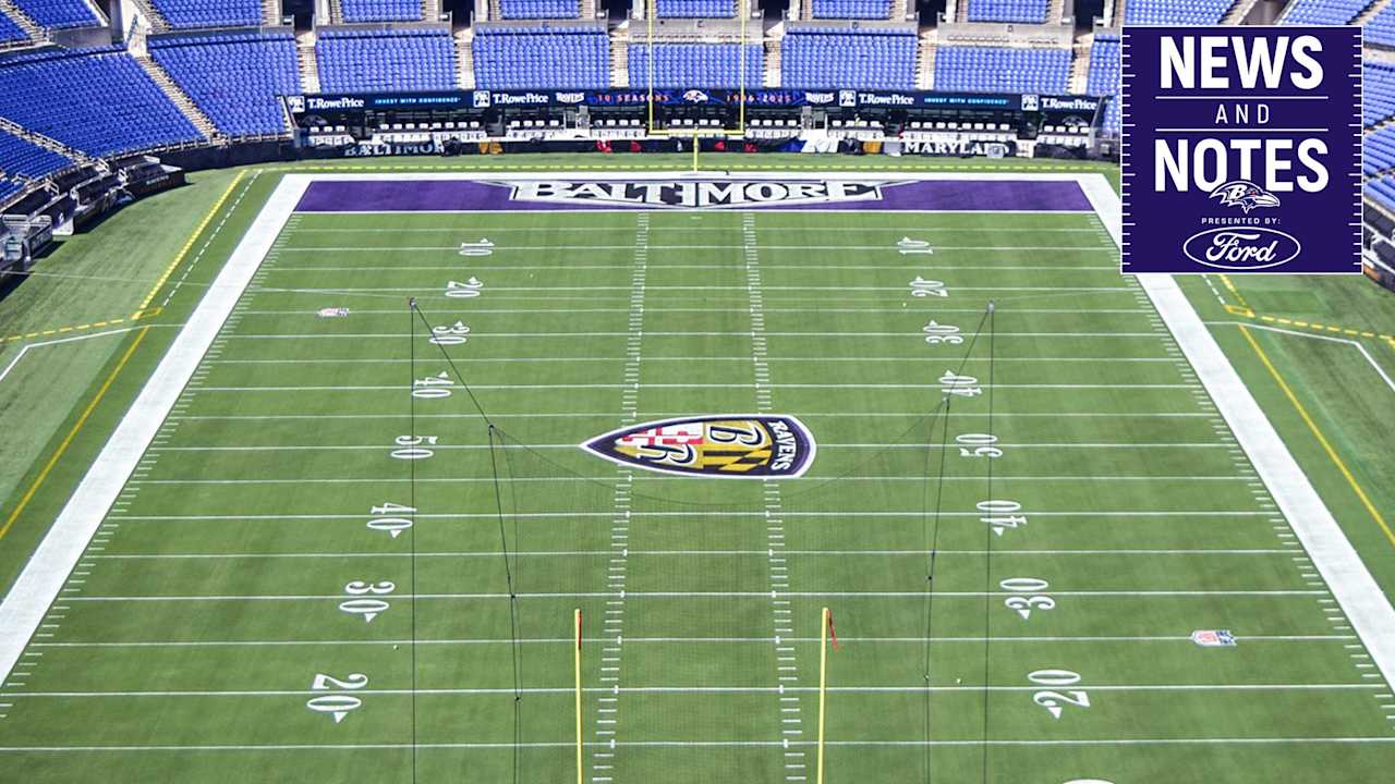 Ravens Debut Throwback End Zones for 30th Season | News & Notes