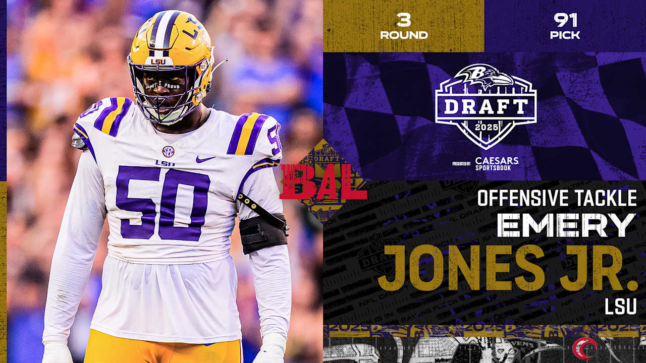 Ravens Select Offensive Tackle Emery Jones Jr. in Third Round