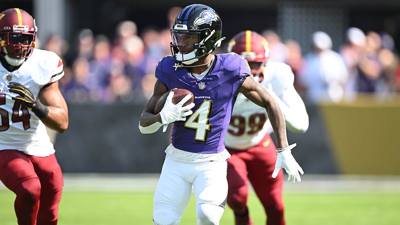 Zay Flowers Breaks Loose On Wr Screen Ravens Commanders Highlights 0101