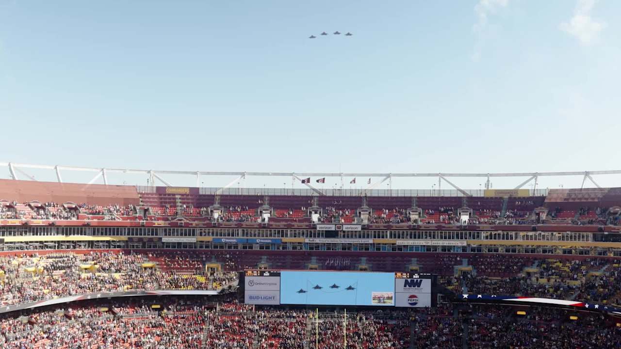 Washington Commanders celebrate Salute to Service Month vs. Giants