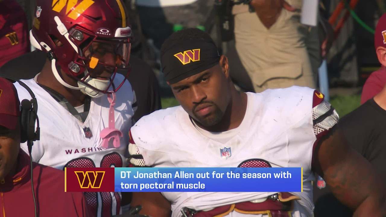 Pelissero: Commanders DT Jonathan Allen suffered torn pectoral muscle ...