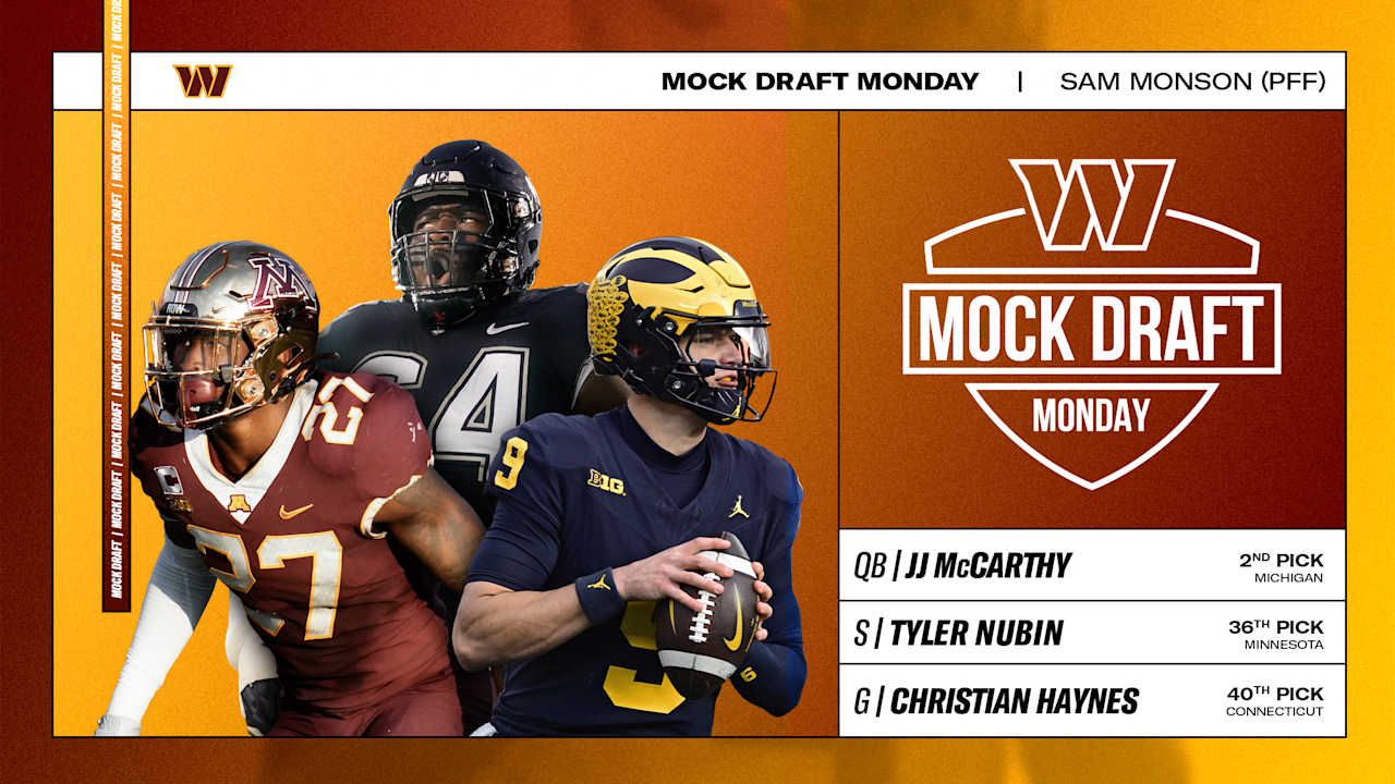 Mock Draft Monday | Commanders find long term answers at positions of need