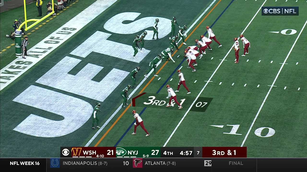 Antonio Gibson runs right into end zone to tie game with 4:52 remaining