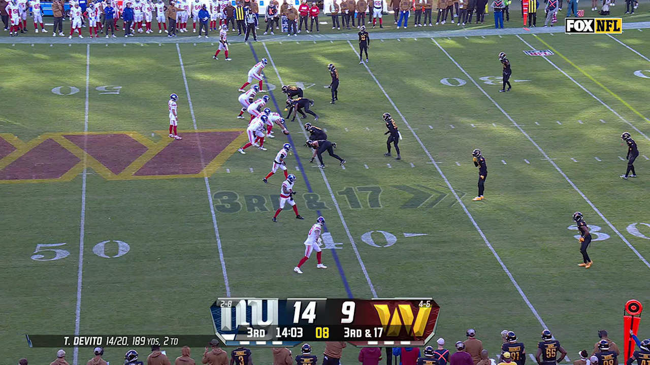 Jonathan Allen's lightning-quick swim move results in Commanders' 8th ...
