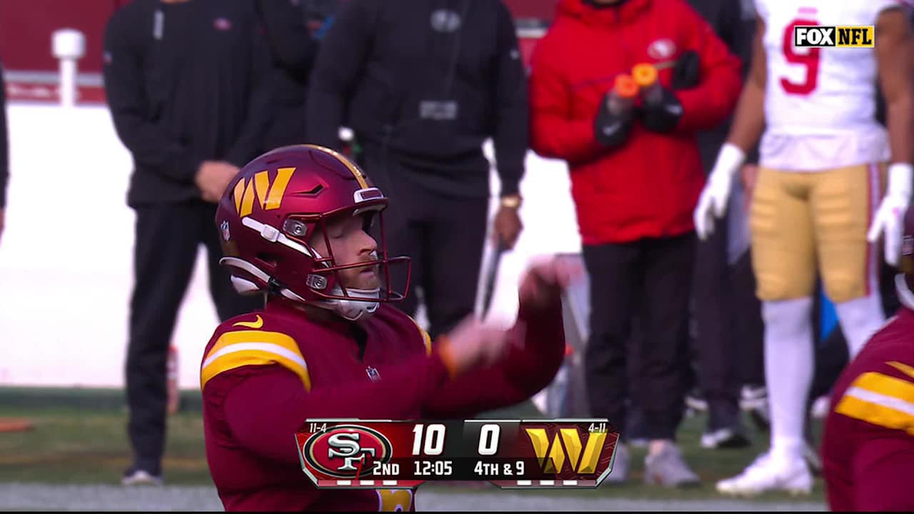 Joey Slye's 47-yard FG gets Commanders on board vs. 49ers
