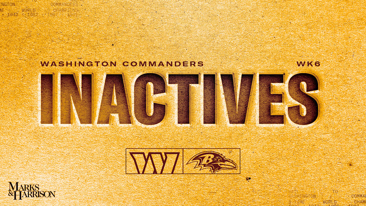 Commanders vs. Ravens Week 6 inactives