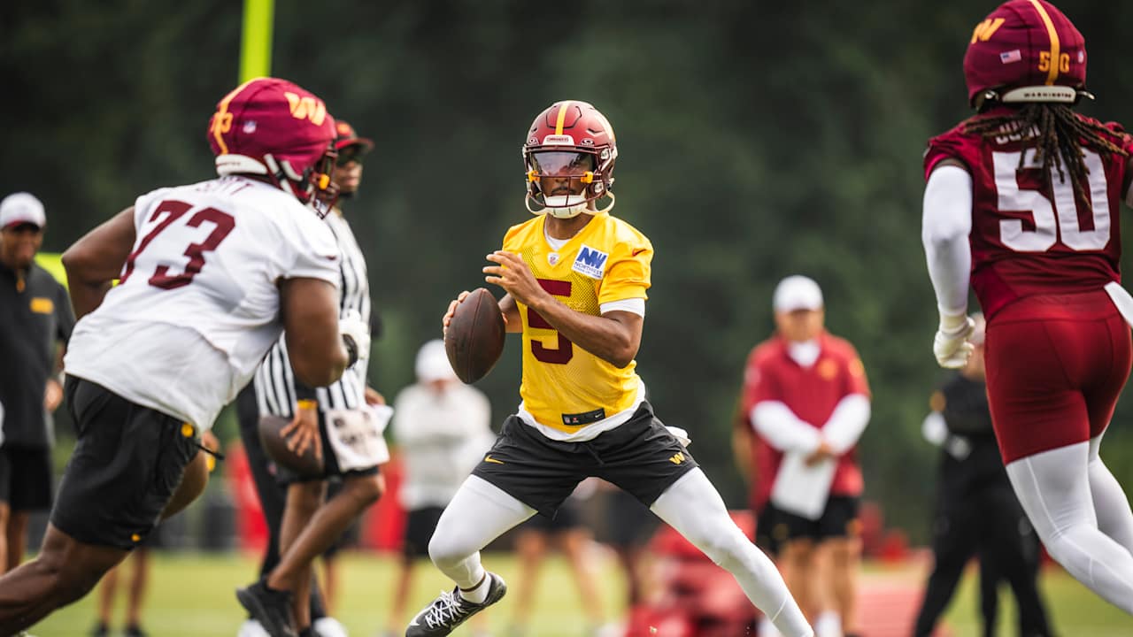 Training camp notebook | Jayden Daniels unbothered by QB battle, embracing competition