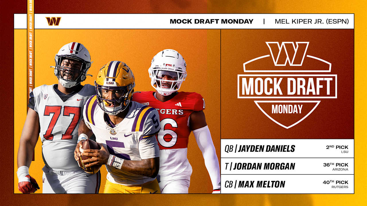 Mock Draft Monday | Mel Kiper Jr. gives Commanders help at positions of ...