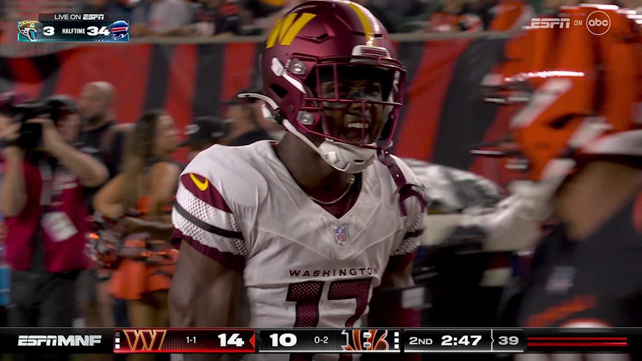 Every Terry McLaurin catch in 100-yard game Week 3