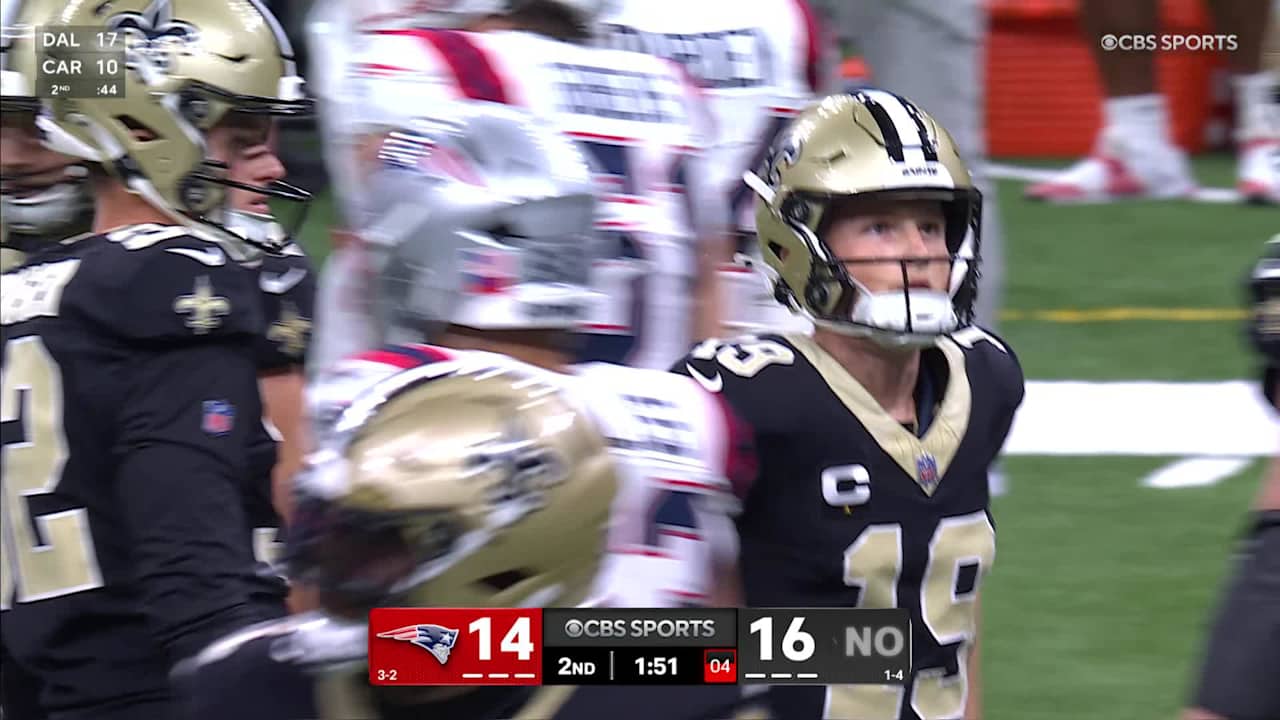 Blake Grupe converts on 3rd FG of the 1st half vs. Pats