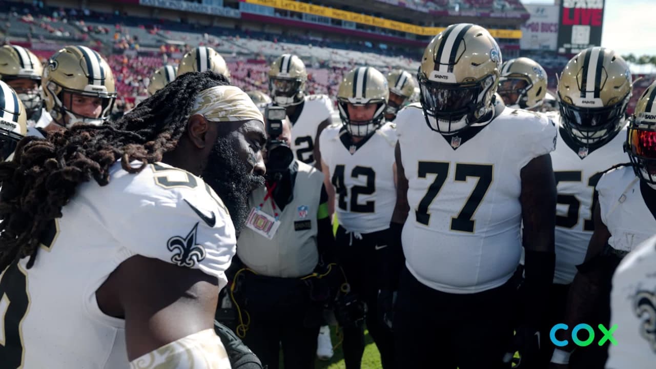 Watch Saints LB Demario Davis lead Pregame Huddle at Bucs