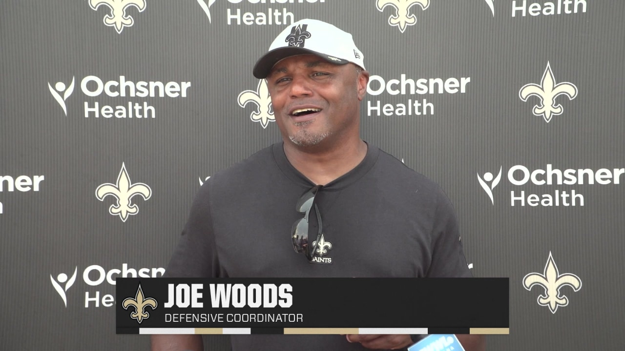 Saints defensive coordinator Joe Woods talks Day 2 from 2024 Saints ...
