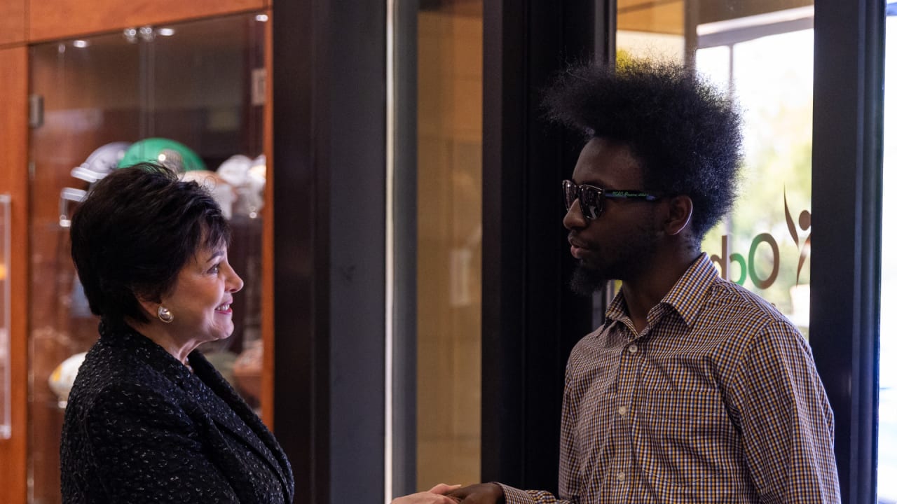 Photos: Walter L. Cohen Valedictorian Elijah Hogan Visits Saints Minicamp