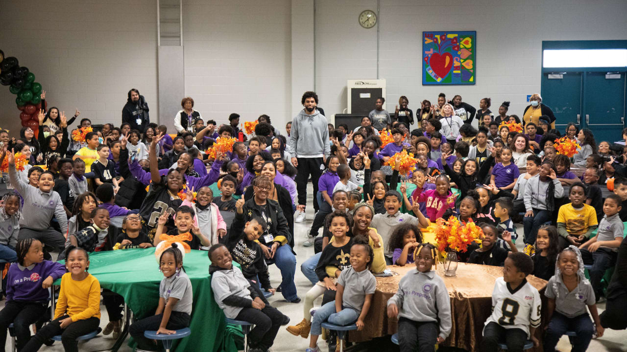 Photos: Chris Olave hosts Thanksgiving event at Foundation Preparatory ...