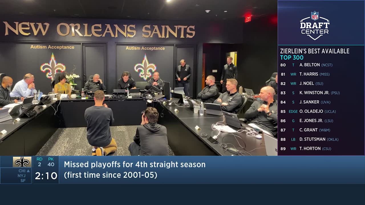 Inside the Saints draft room celebration after selecting Tyler Shough ...