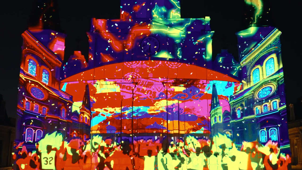 Recap: Super Bowl LIX Light Show at St. Louis Cathedral