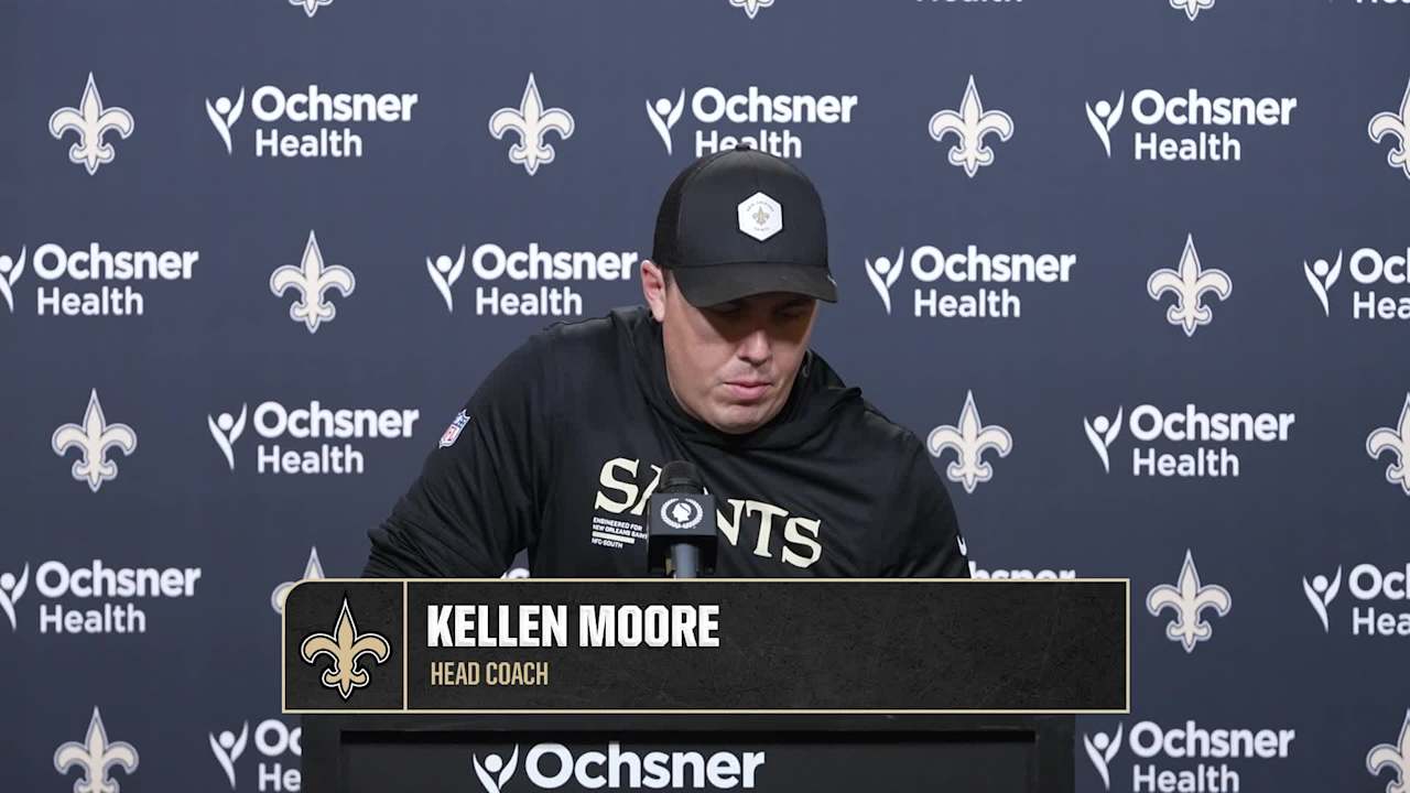 Kellen Moore gives an update on Chris Olave's status vs. Falcons 1/1/2026
