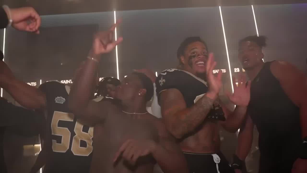 Inside the Saints Locker Room for Club Dub after Win