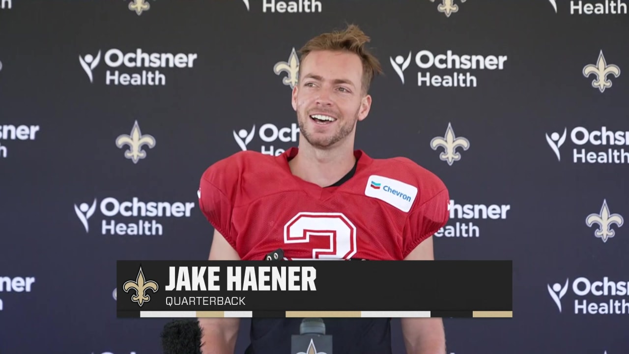 Jake Haener on return from skin cancer procedure on Day 17 of Saints ...