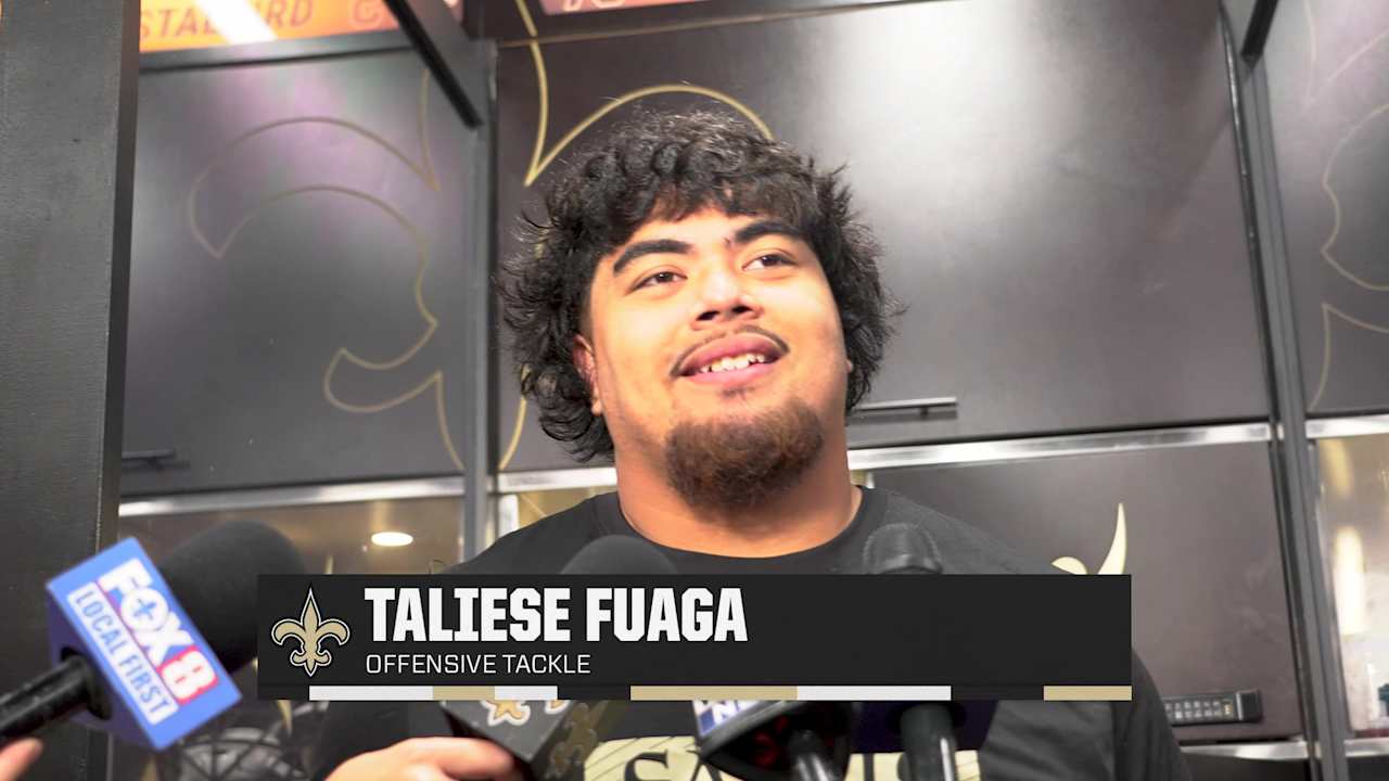 Taliese Fuaga on first career game, growth | Saints vs. Panthers NFL Week 1