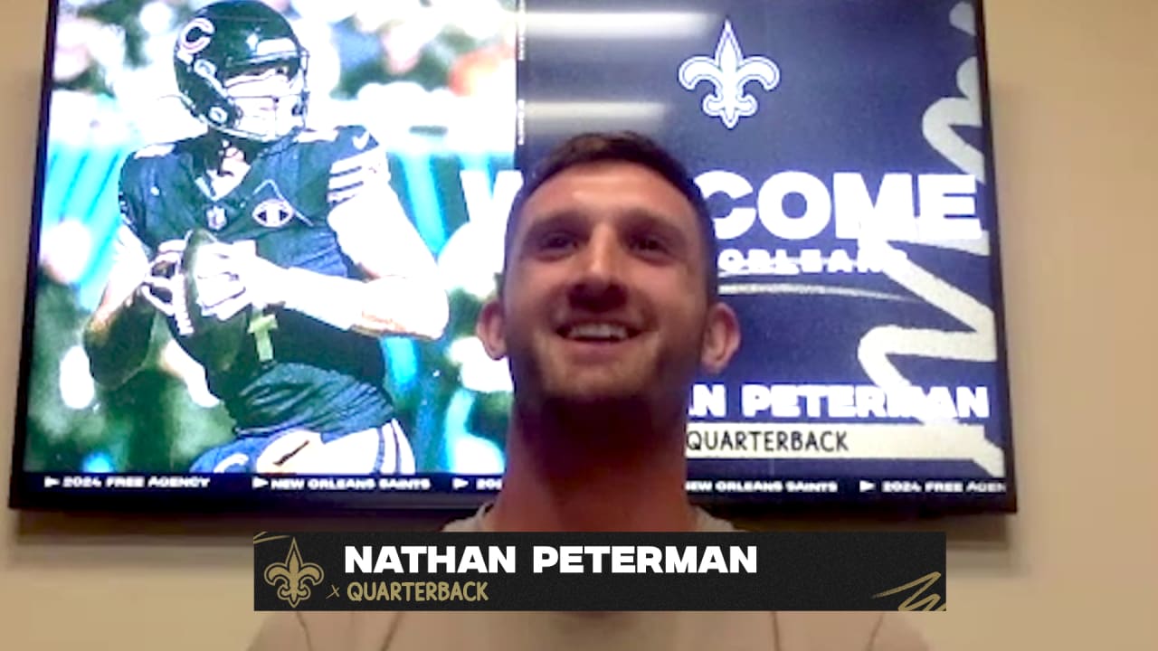 Saints QB Nathan Peterman's first interview with New Orleans 3/18/24