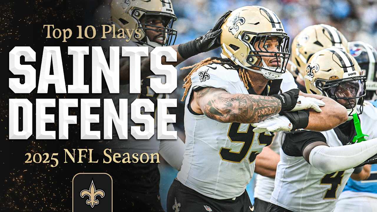 Watch the Top 10 Plays from the Saints Defense in 2025