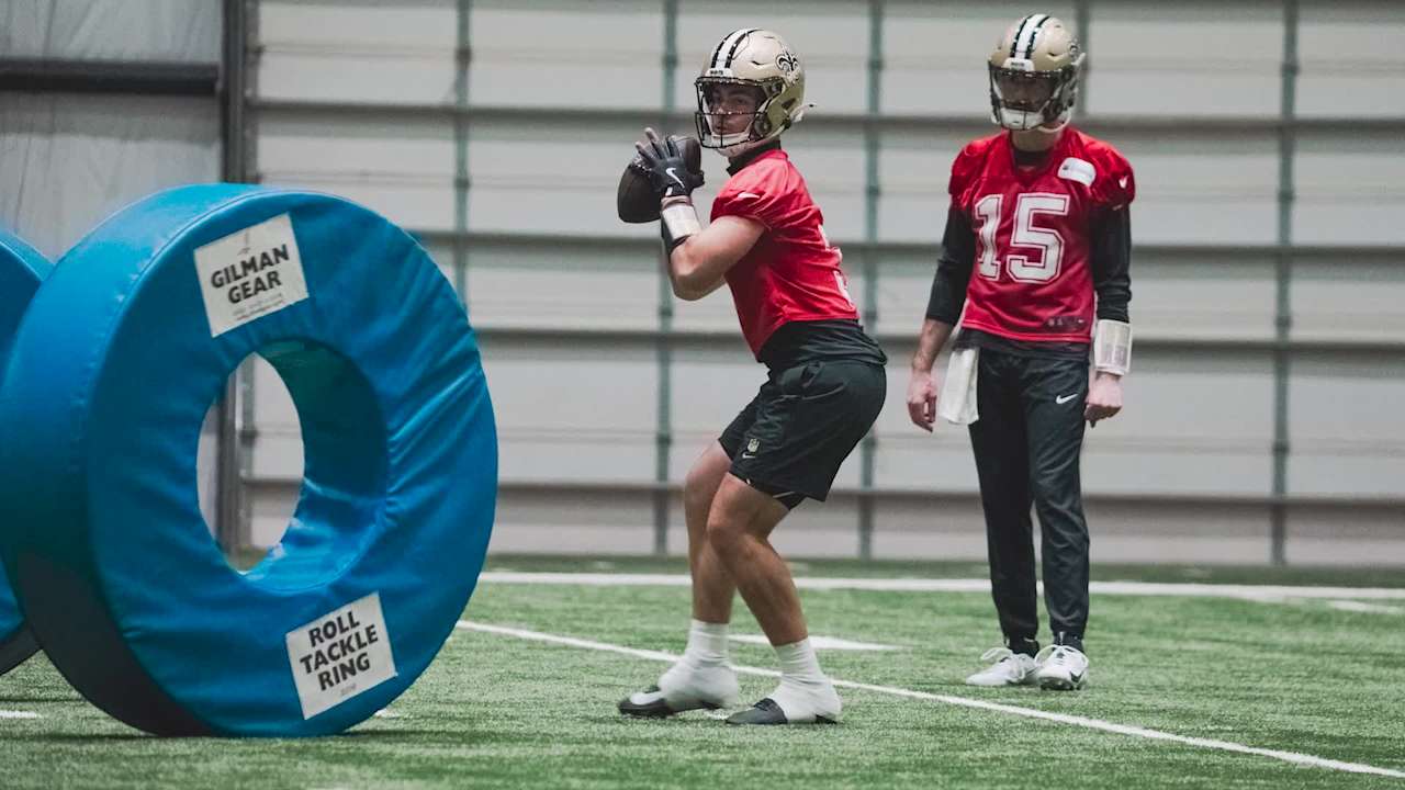 New Orleans Saints quarterback Jake Haener is full speed ahead for his ...