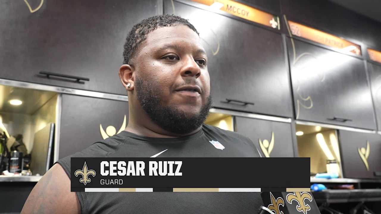 Cesar Ruiz on run game, offensive line play | Rams vs. Saints NFL Week 13