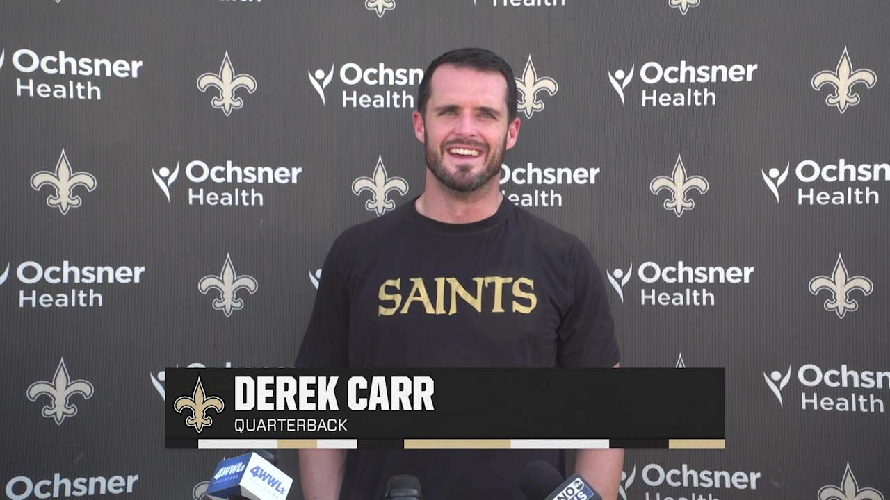 Derek Carr talks Atlanta rivalry, Erik McCoy's injury | Saints vs ...