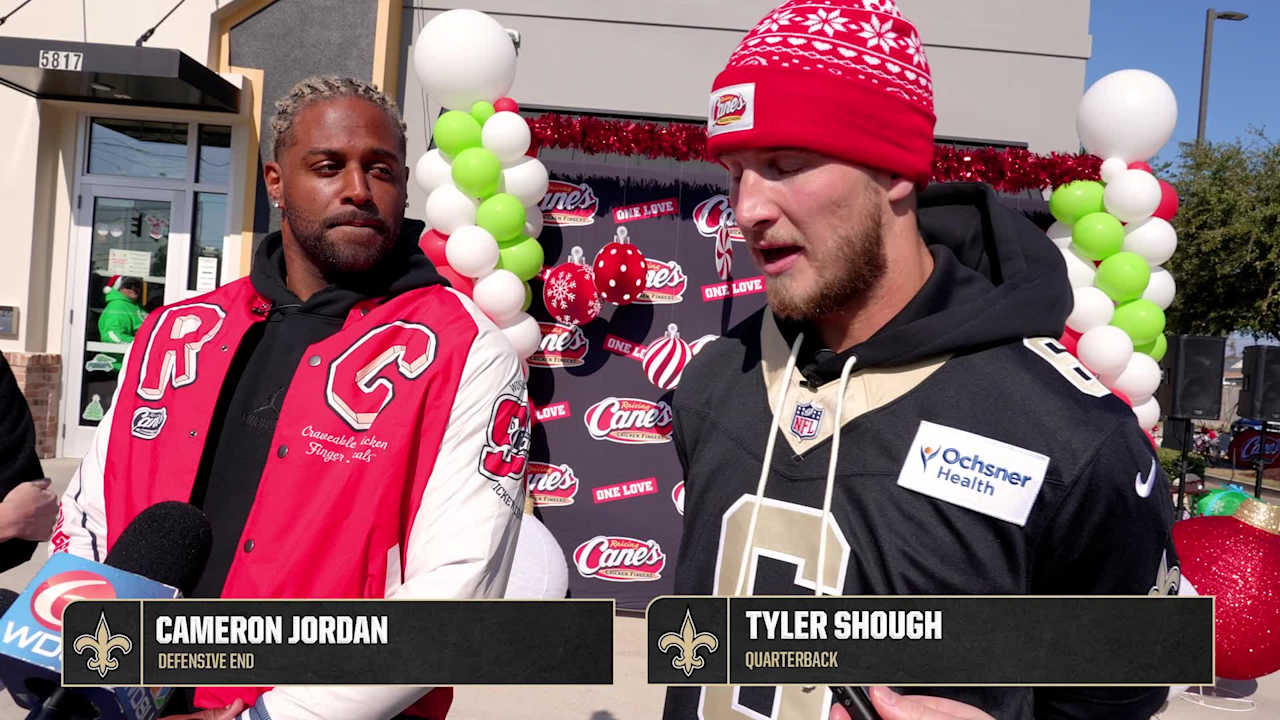 Cam Jordan & Tyler Shough on community work 12/9/2025