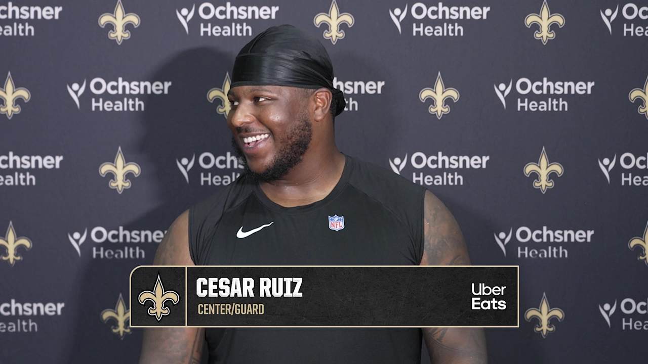 Saints Training Camp 2025: Cesar Ruiz on playing next to Taliese Fuaga ...