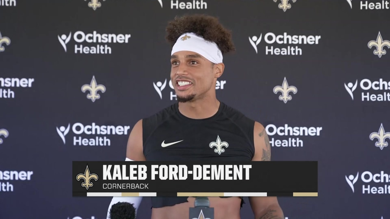 Kaleb Ford-Dement on fit, learning scheme on Day 17 of Saints Training ...