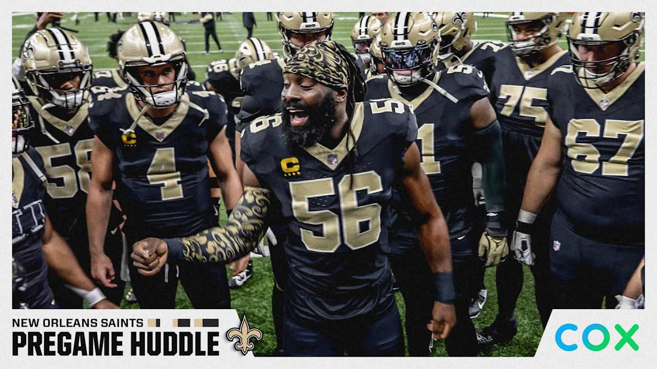 Demario Davis leads Saints Pregame Huddle vs. Browns