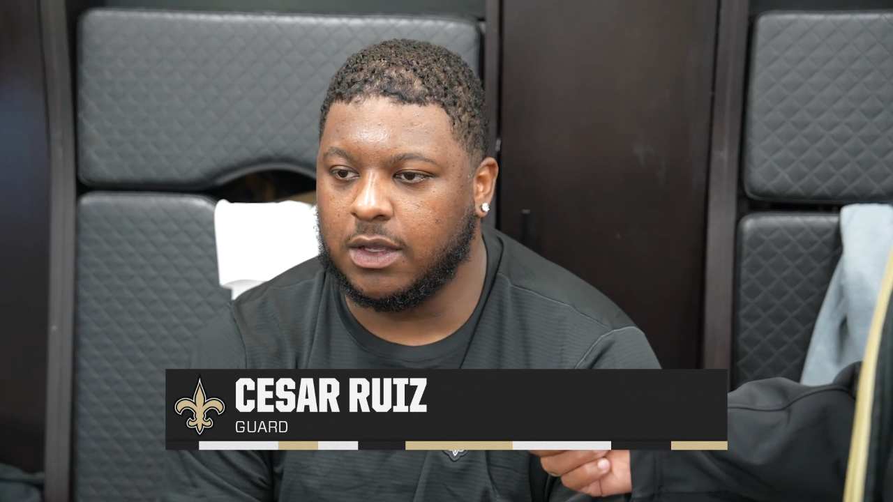 Cesar Ruiz on Jake Haener starting, Commanders defense | Commanders vs ...