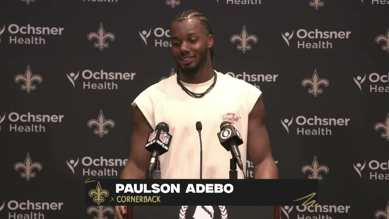 Week 9: Saints CB Paulson Adebo talks HUGE 3-turnover game vs. Bears Week 9: Saints CB Paulson Adebo talks HUGE 3-turnover game vs. Bears