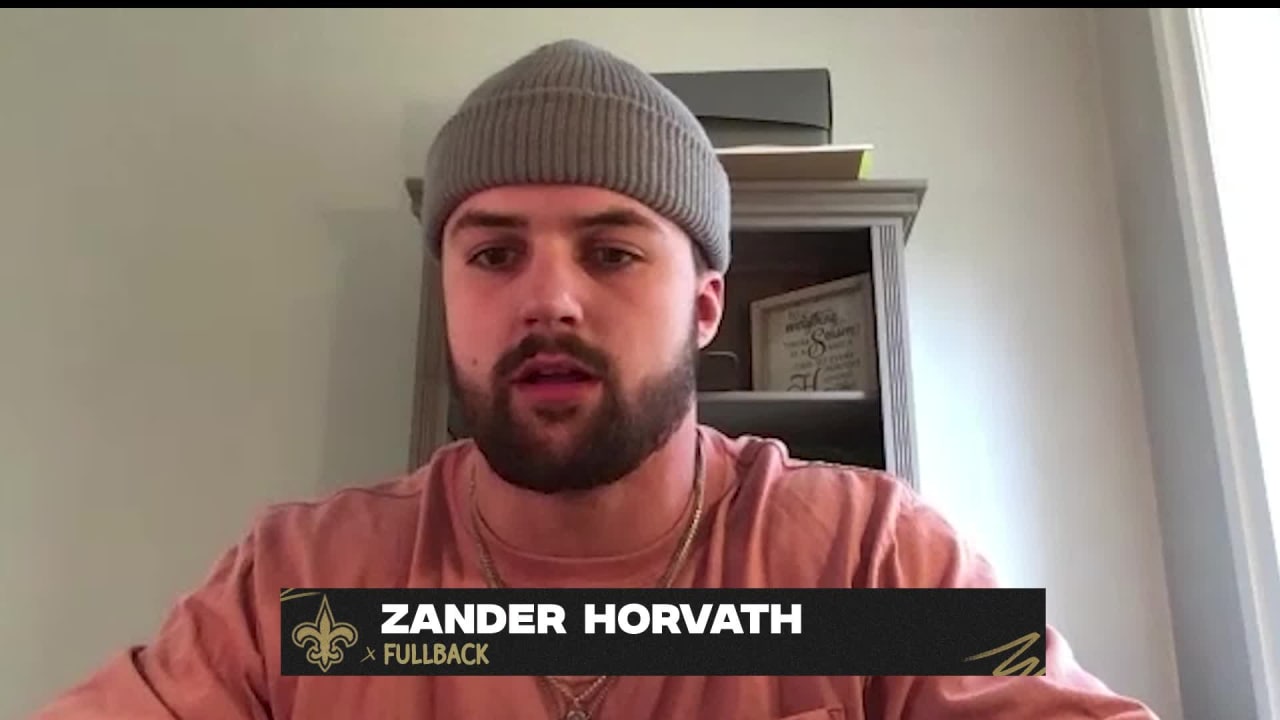 Saints FB Zander Horvath's first interview with New Orleans 3/14/24