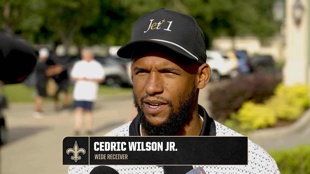 Cedric Wilson Jr. on reuniting w/ Kellen Moore, OTAs | 2025 Saints Hall ...