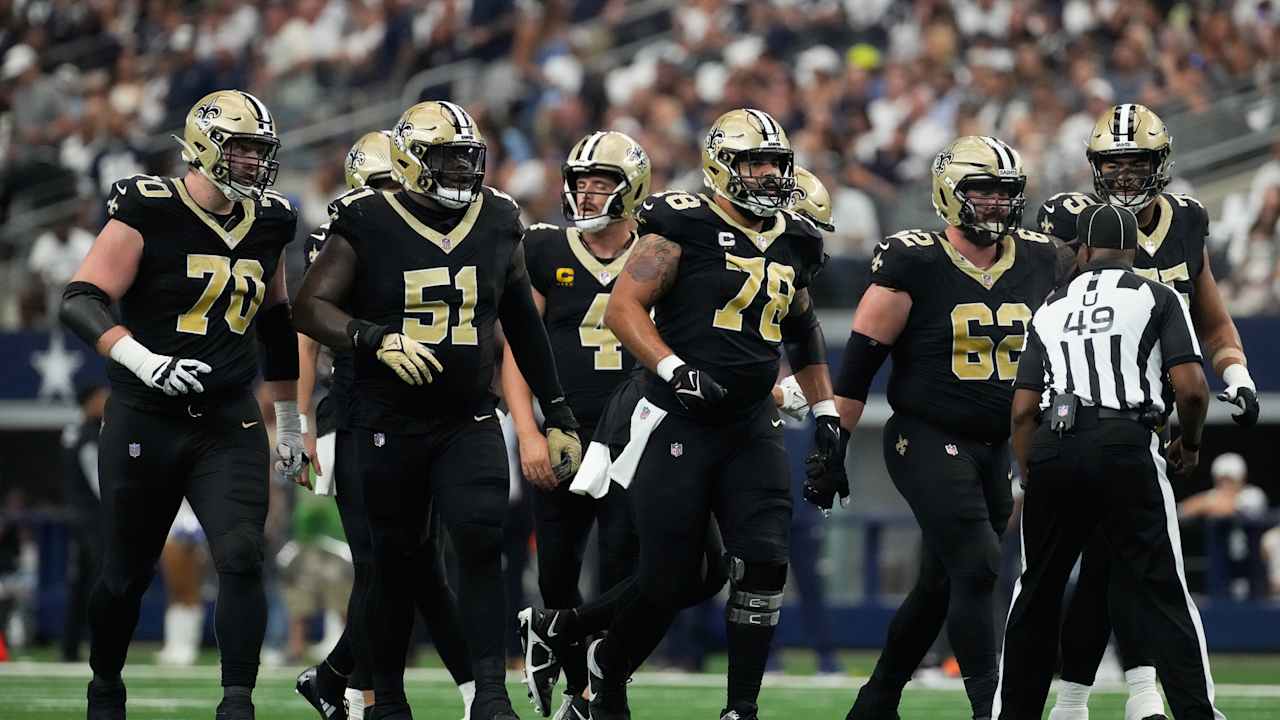 New Orleans Saints offensive line has made positive push in first two games