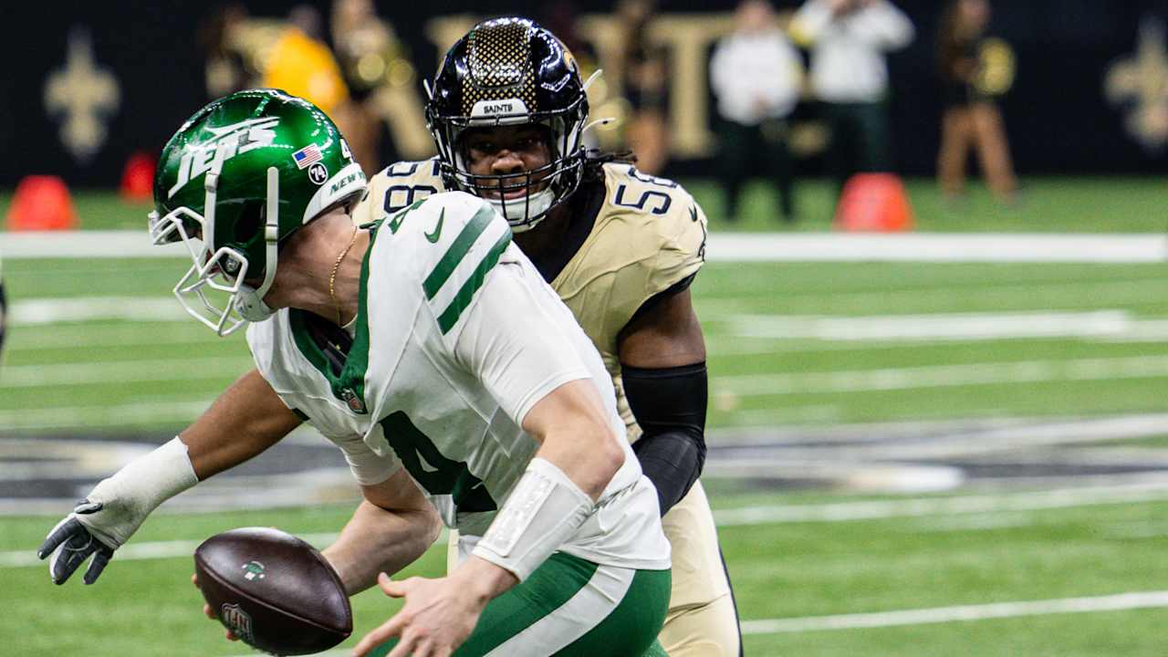 Chris Rumph II on sacks vs. Jets, Cam Jordan 12/22/2025