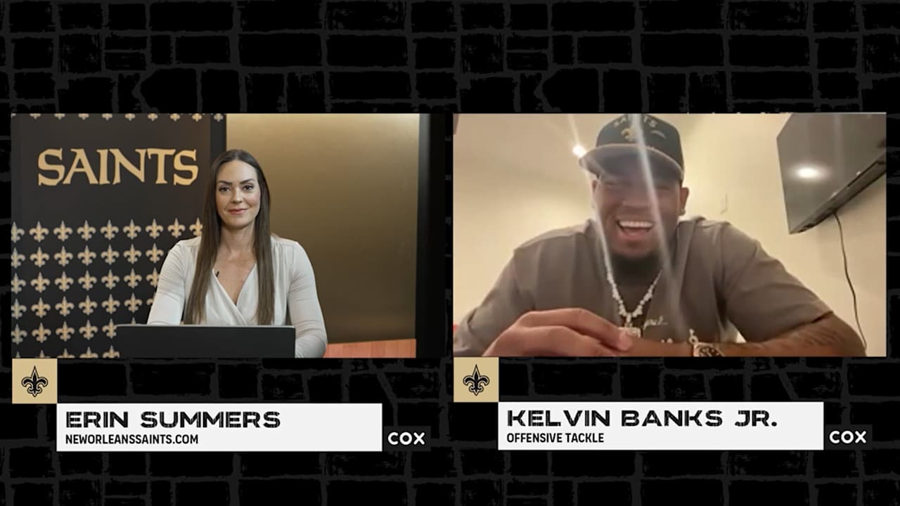 Kelvin Banks Jr. reacts to Saints drafting him 9th