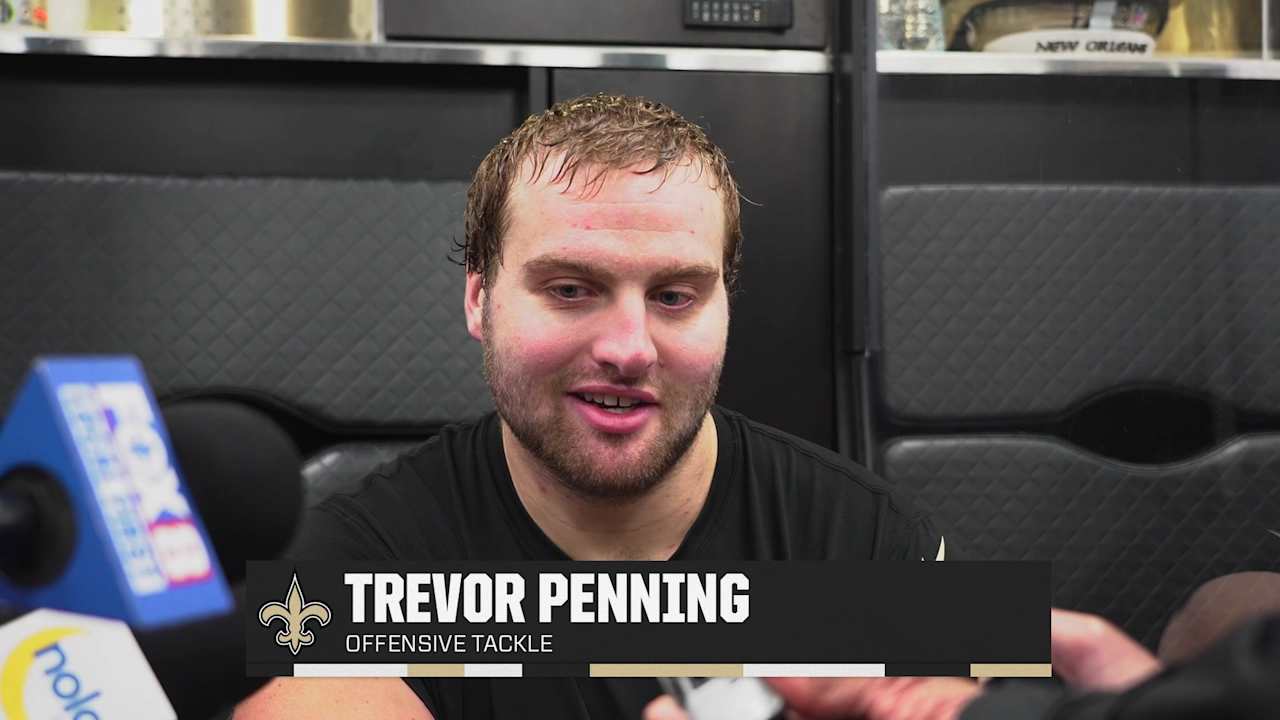 Trevor Penning on Jadeveon Clowney, progress in preseason | Saints vs ...