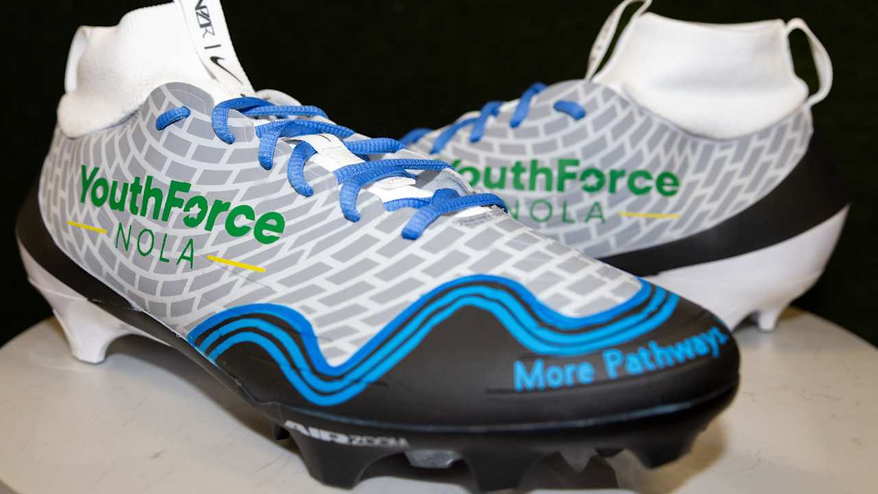 Saints players unbox custom cleats for the 2025 My Cause My Cleats ...