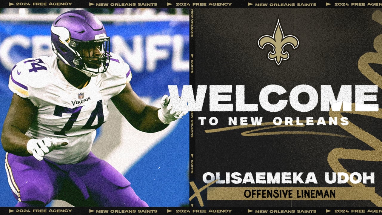 2024 NFL Free Agency: Saints, OL Olisaemeka Udoh agrees to terms