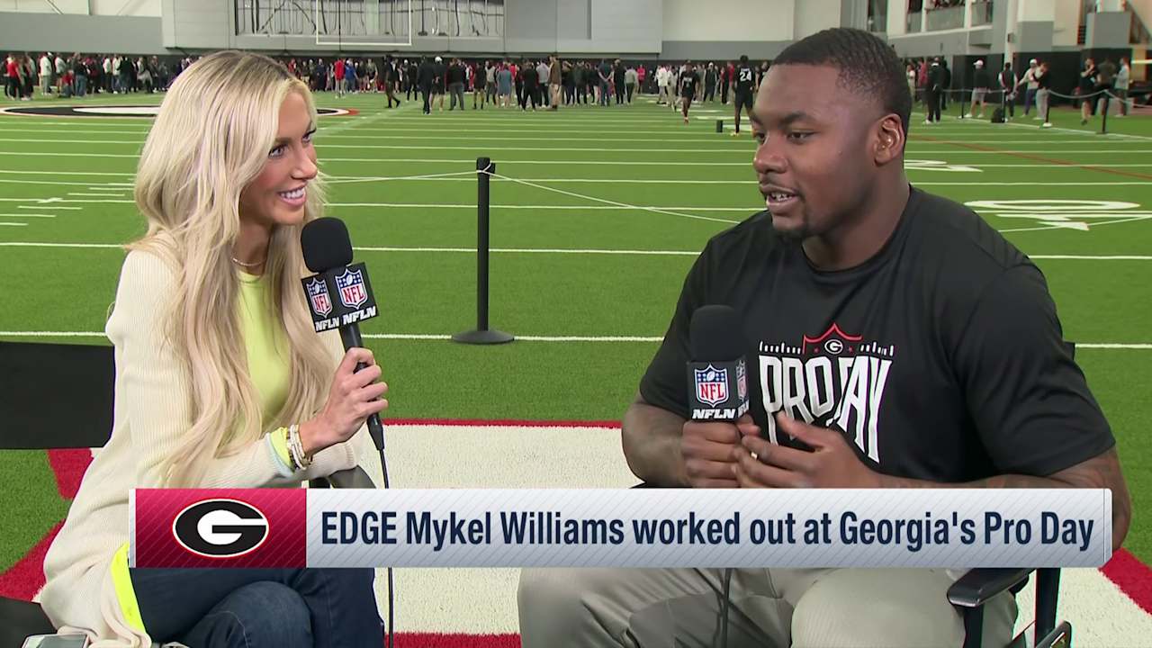 Mykel Williams talks about his 2025 NFL Draft stock at Georgia Pro Day