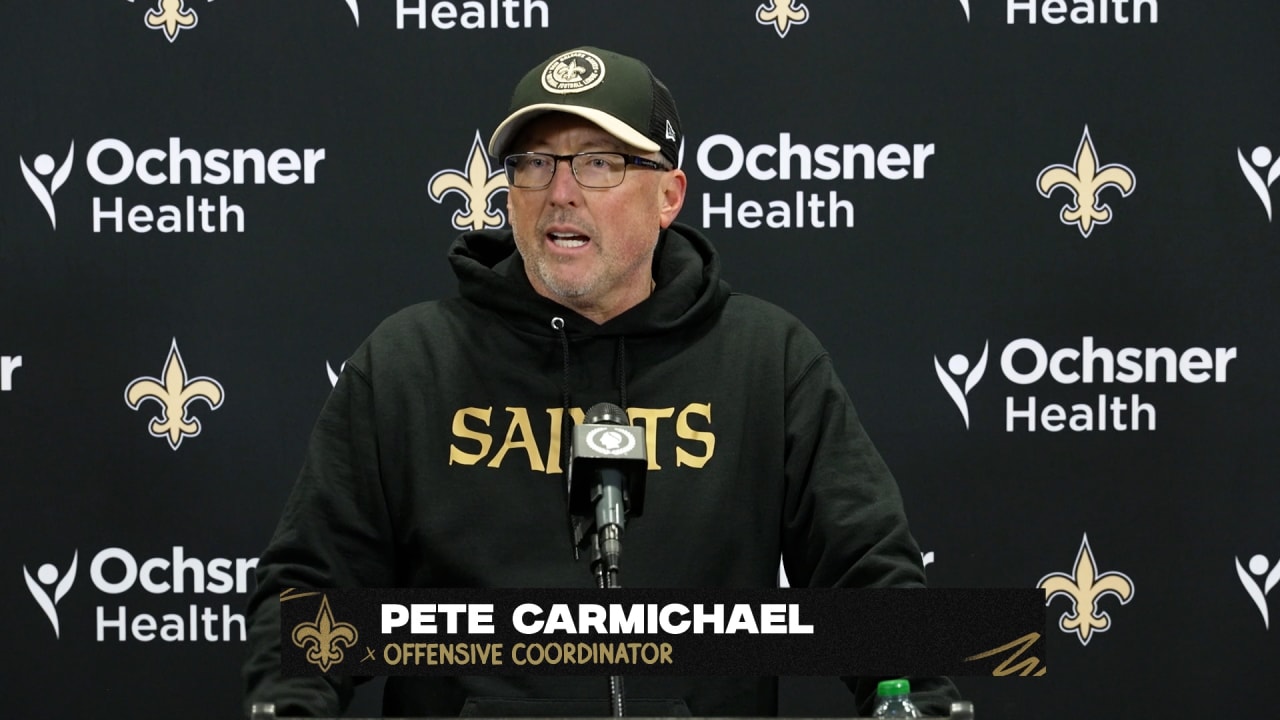 Pete Carmichael talks Chris Olave, Buccaneers defense 12/28/2023