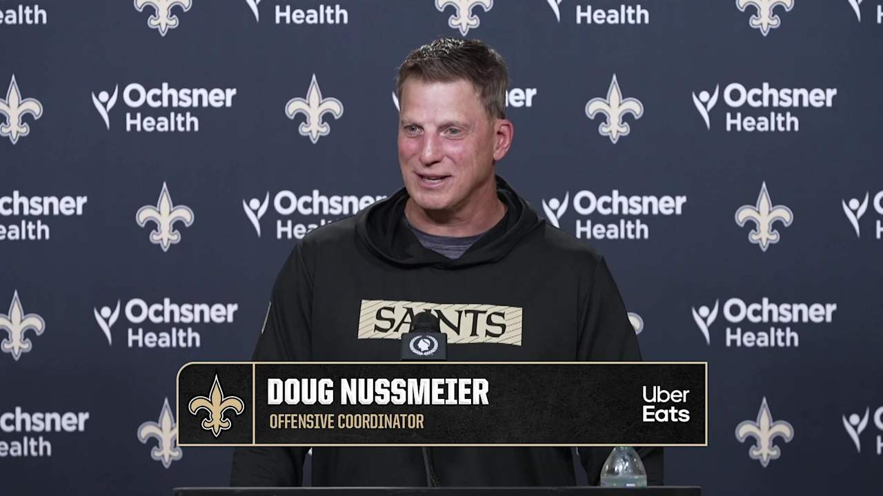 Doug Nussmeier on Tyler Shough's first start, Panthers defense | Saints ...