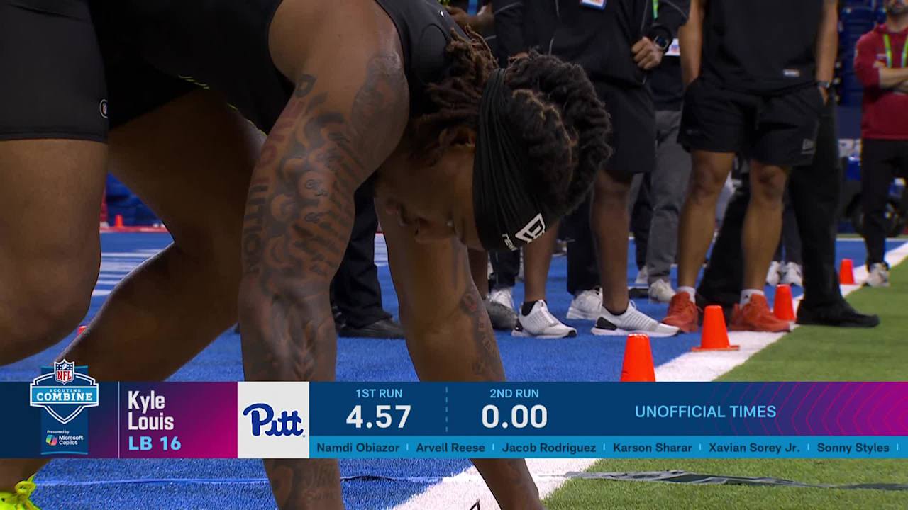 Kyle Louis runs official 4.53-second 40-yard dash at 2026 combine