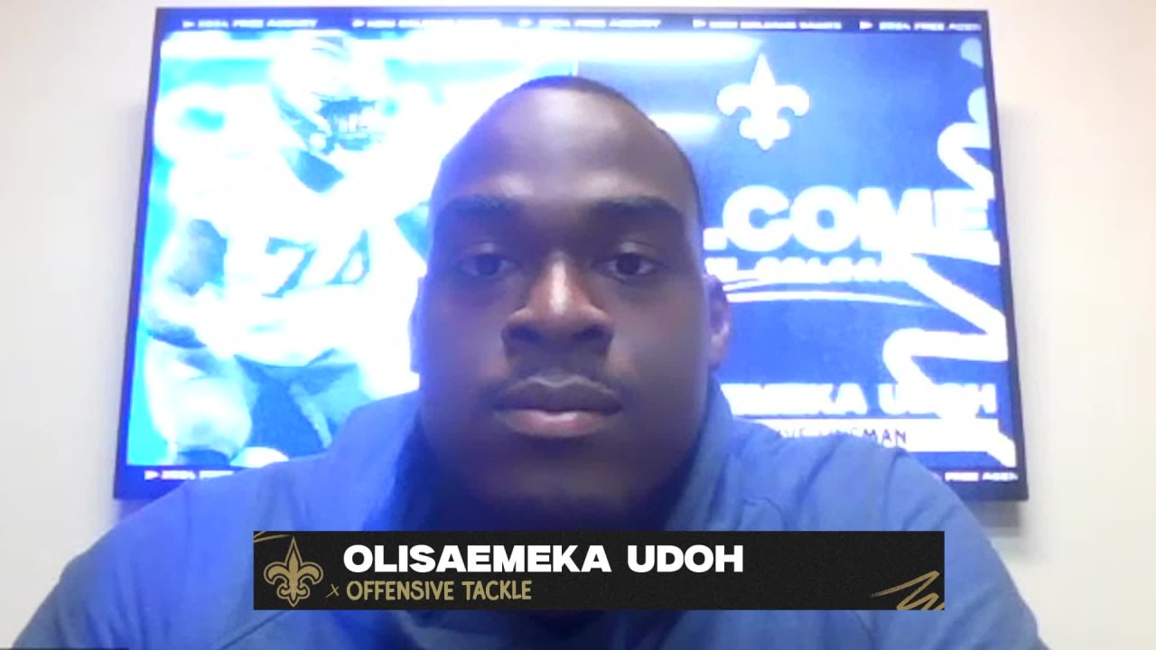 Saints OL Olisaemeka Udoh's first interview with New Orleans 3/19/24